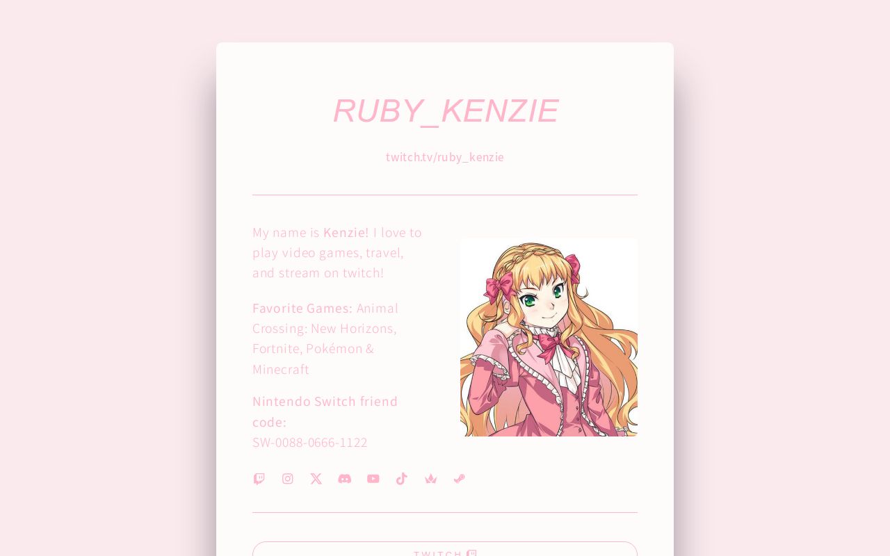 rubykenzie updated carrd